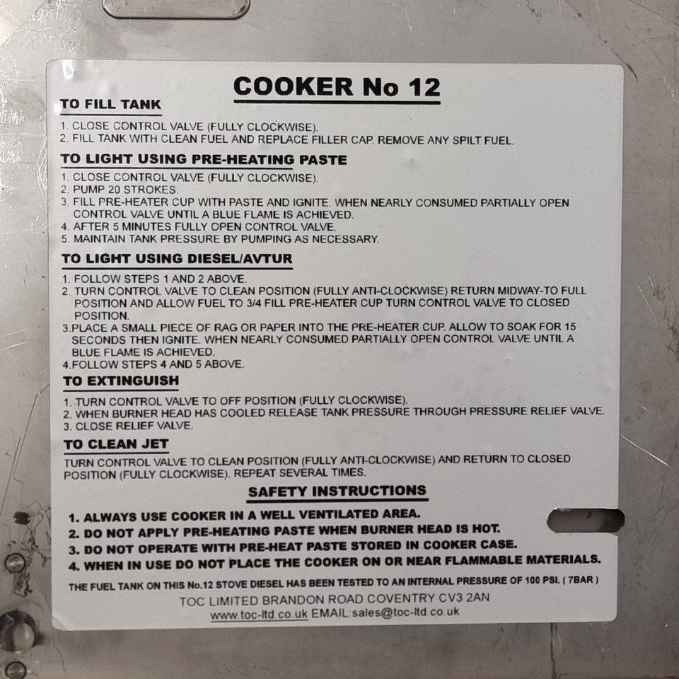 Vintage Army No 12 Camping Cooker | eBay