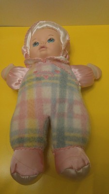 EUC Playskool SNUZZLES Pink Plaid Satin Lovey Squeaker Baby Doll | eBay