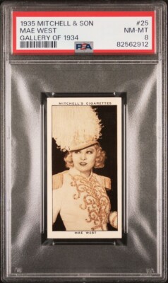 1935 Mitchell Gallery of 1934 MAE WEST #25 PSA 8 NM-MT | eBay