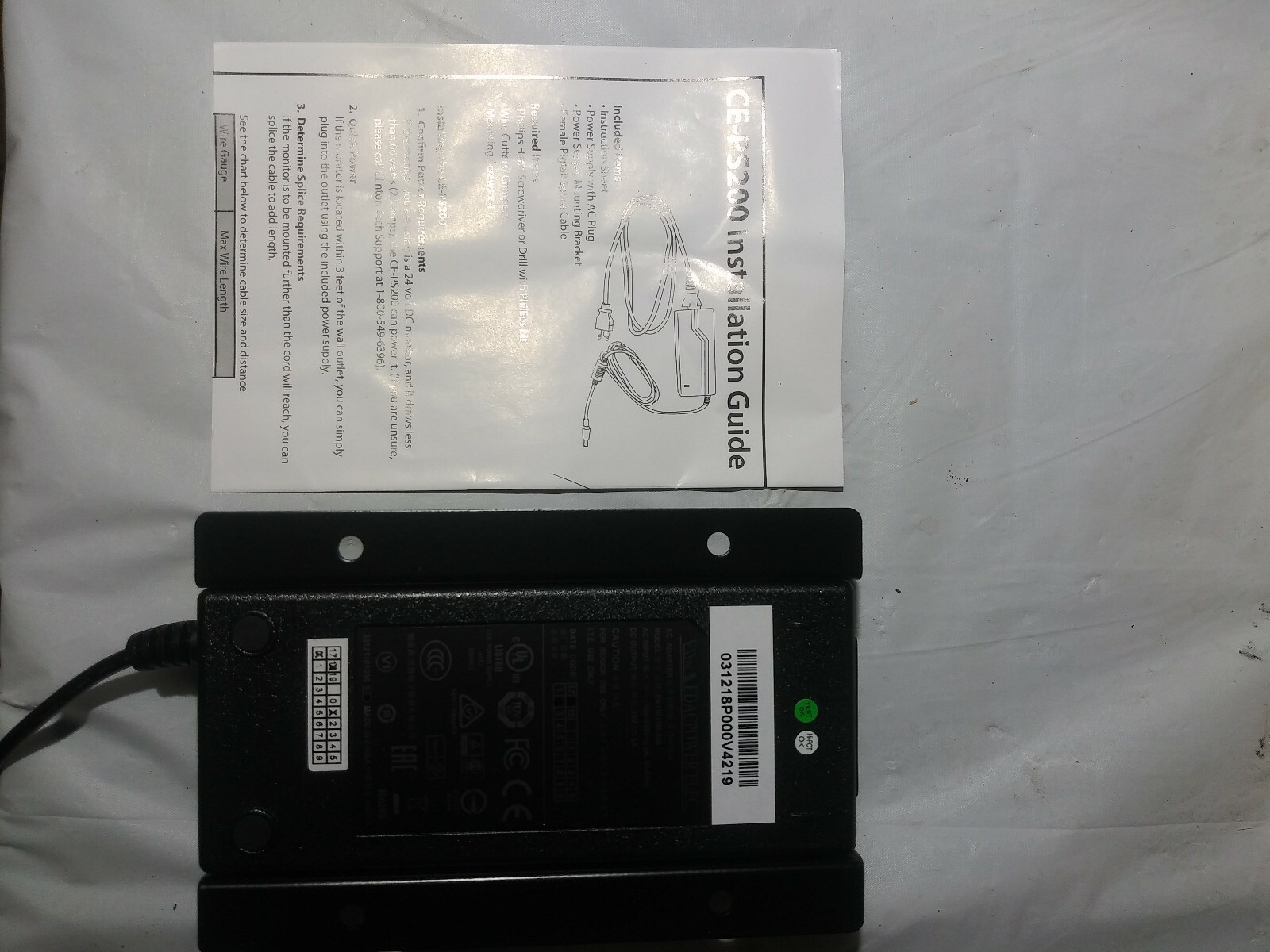 Clinton Electronics CE-PS200 DC24V 5 Amp Single PVM Power Supply | eBay