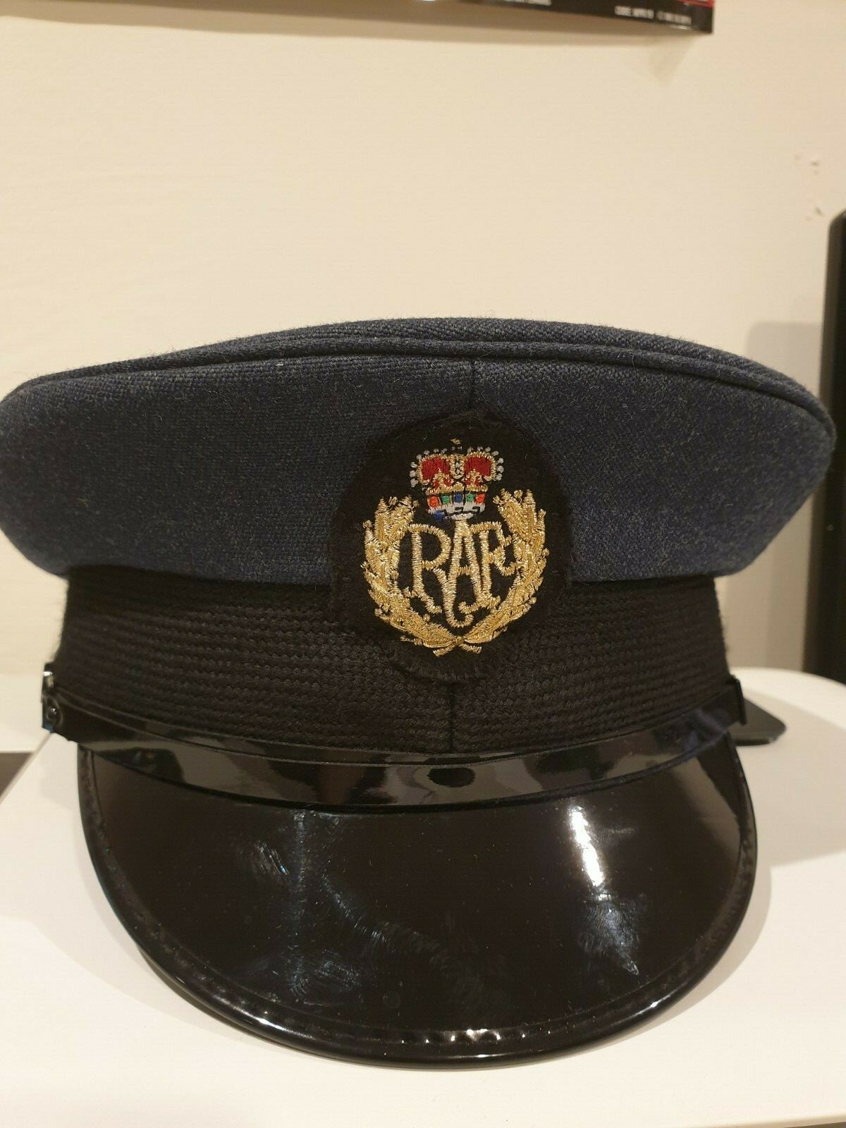 RAF Royal Air Force Peaked Cap With Badge British Army Dress Military ...