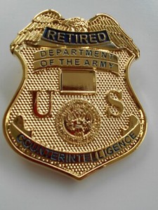 US Army COUNTERINTELLIGENCE (ACI) "RETIRED" Badge . With pins | eBay