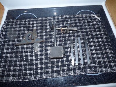 ASSORTED MACHINIST TOOLS SQUARE , MAGNETIC BASE INDICATOR HOLDER &SLIDE ...