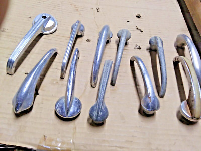 11 Antique Car Truck Interior Door Handles Pulls | Silver | Front Right ...