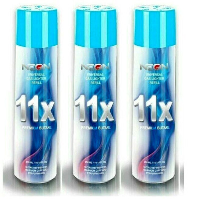 Neon Gas Refill Butane Universal Fluid Fuel Ultra 11X Refined 10.14 Oz ...