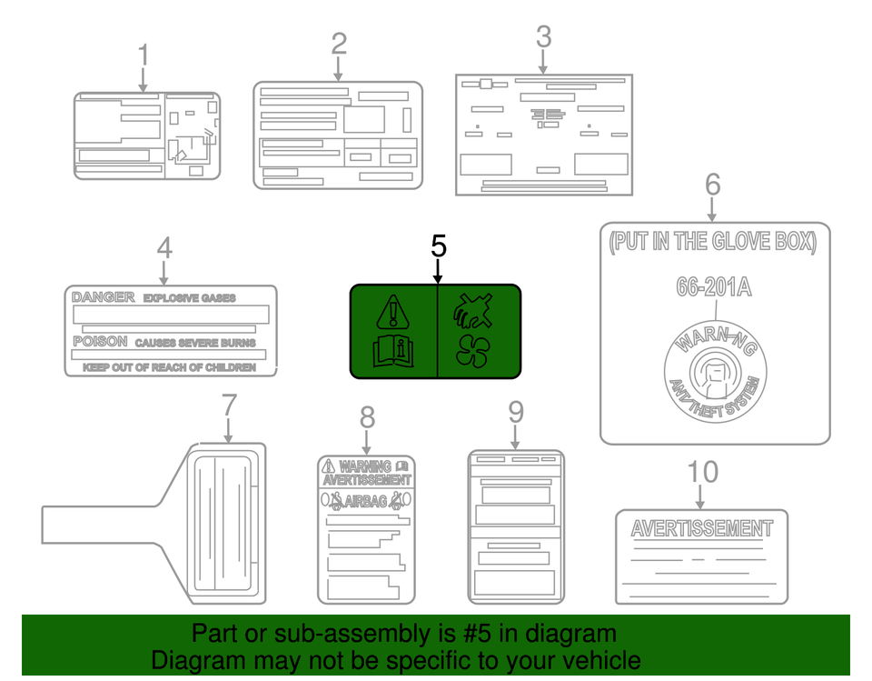 Genuine Mazda Fan Label YF47-15-031 | eBay