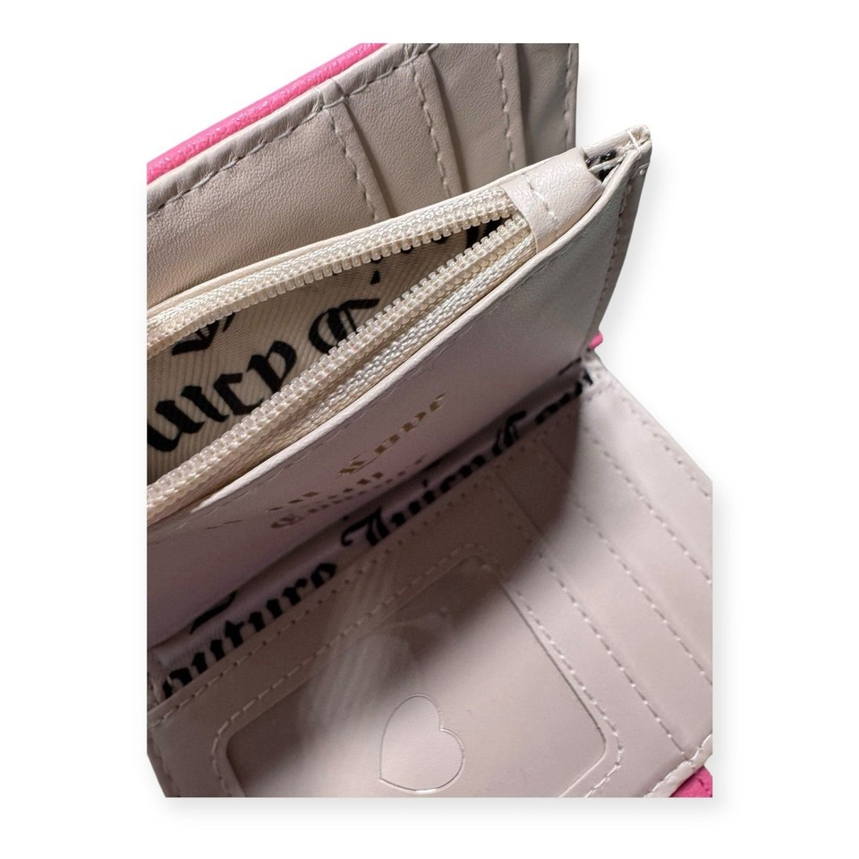Juicy Couture Pink Miss Juicy Tab Card Wallet Gold Heart Rare VTG | eBay