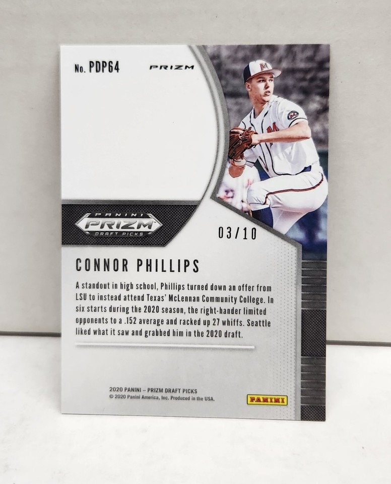 CONNOR PHILLIPS 2020 Prizm Draft GOLD PRIZM ~ #'d /10 | eBay