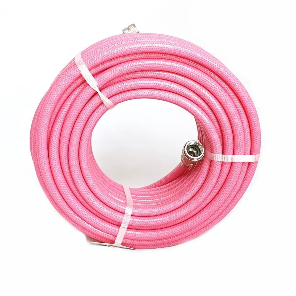 12 mm Crimped Knitted Pink Garden Hose Brass Fittings 4-Layer AU | eBay