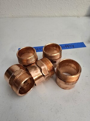 (Lot of 5) New Nibco 2" Copper x 2 Male Adapters CxM | eBay