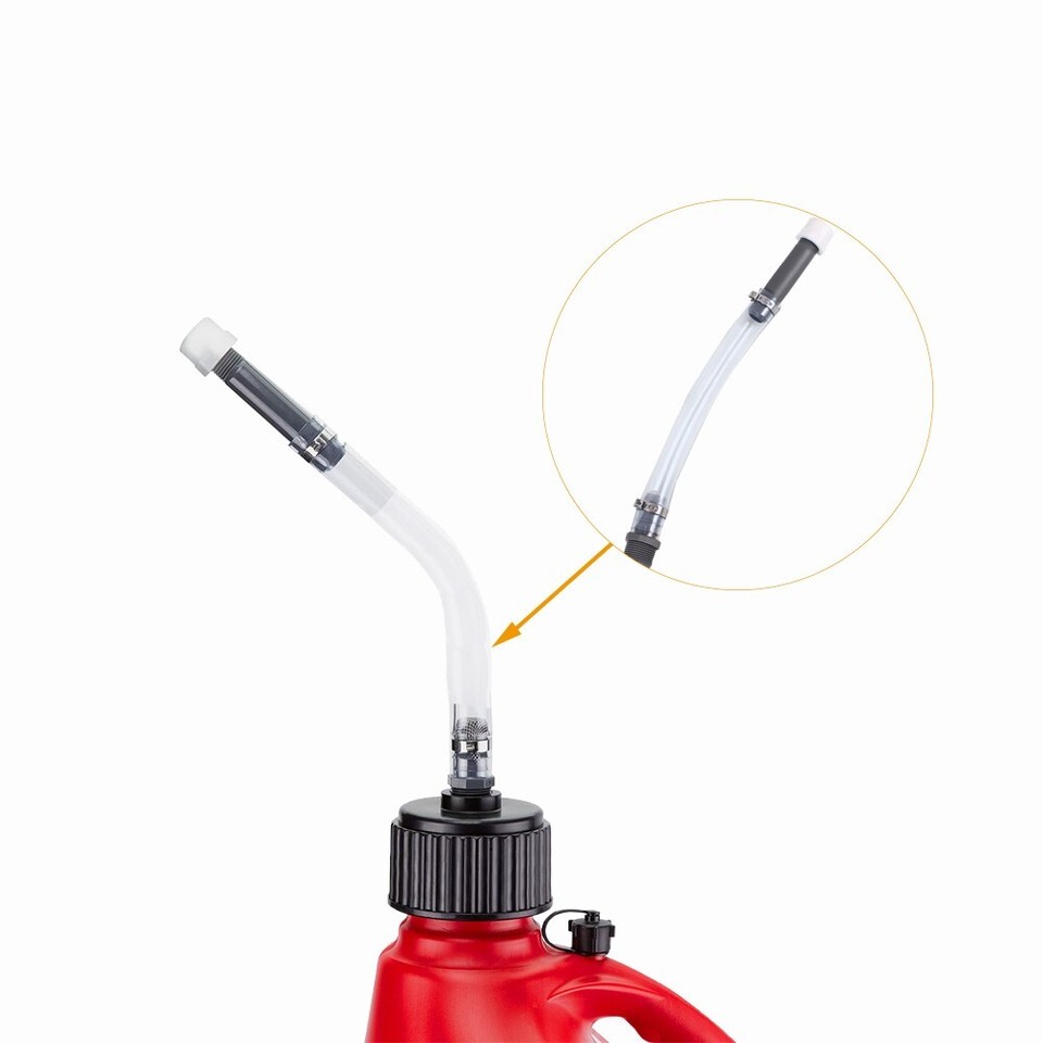 14" 5 Gallon Fuel Jug Gas Can VP Racing Fuel Deluxe Cap Filler Hose ...