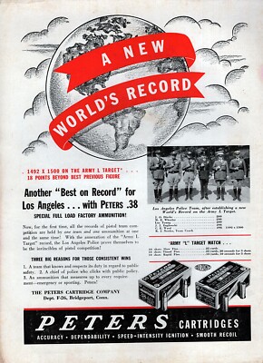1935 Peters Ammo Rustless 38 Special Bullets Original Print Ad | eBay