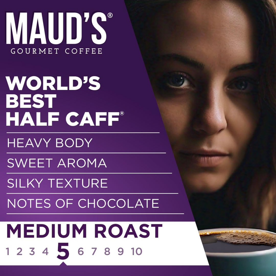 Maud'S Half Caff Coffee Pods 100 Ct Medium Roast in Recyclable Single Serve | eBay