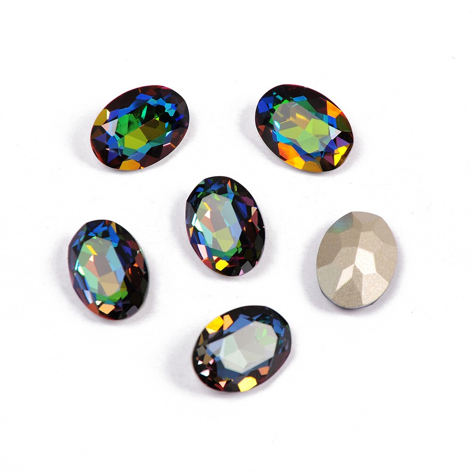 High-quality Colorful Oval Glass Rhinestone Crystal Strass Jewelry ...