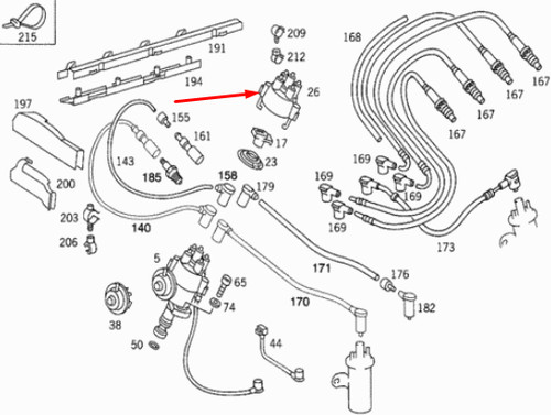 NEW MERCEDES-BENZ 190 W201 DISTRIBUTOR CAP A0001584302 ORIGINAL | eBay