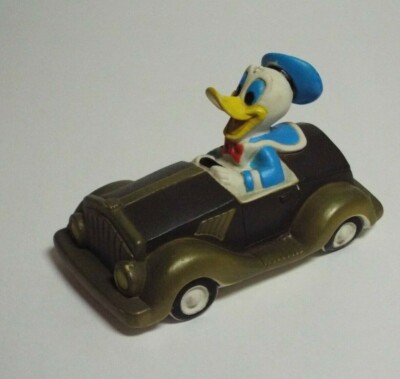 Vintage Walt Disney Donald Duck Car 6" Rubber Squeaky Toy Still Works ...
