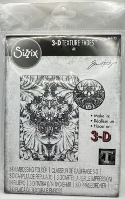 Damask Sizzix 3-D Texture Fades Embossing Folder by Tim Holtz 665733 ...