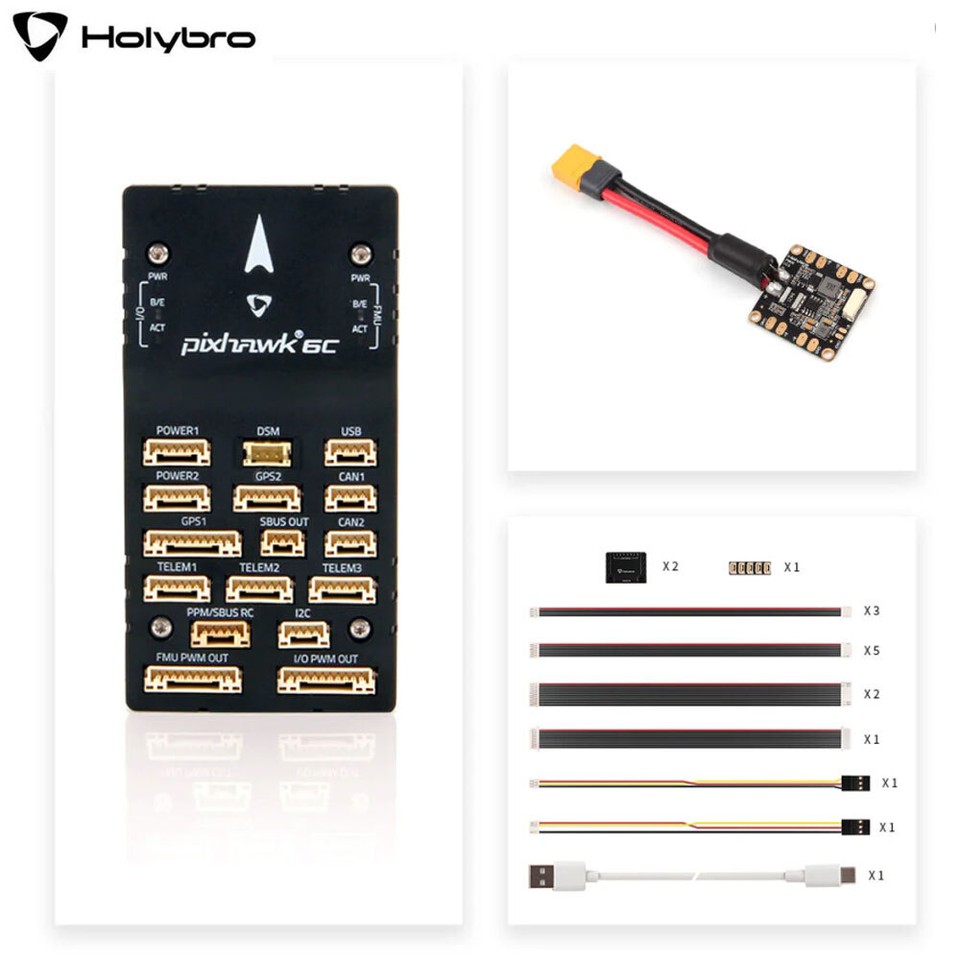Holybro Pixhawk 6C Flight Controller Baseboard PM02/06/07 Power Module ...