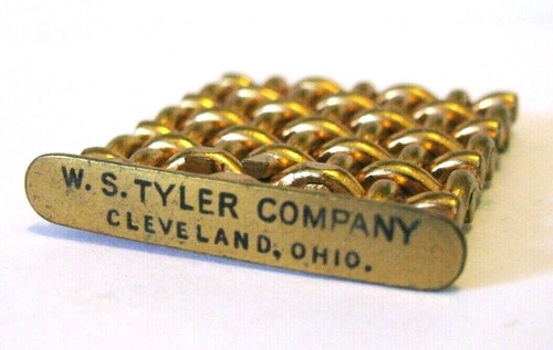 W S Tyler Company Ohio Pocket Watch Fob Crusher Screen Construction ...
