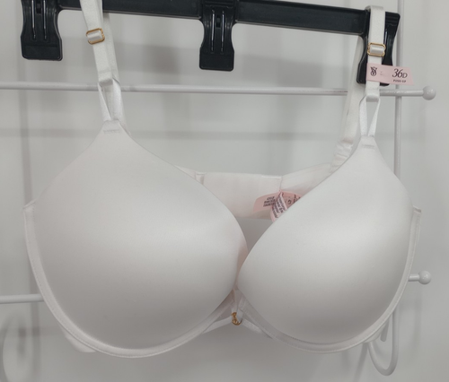 Victoria's Secret Bombshell Plunge Padded Push-Up Bra 36D White Gold ...