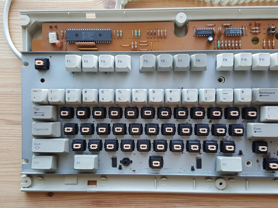 Vintage Old Logo Dell AT101 GYI3PVAT101 ALPS Salmon Mechanical Keyboard ...