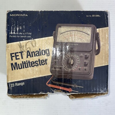 Micronta FET Analog 22 Range Multitester 22-220A RadioShack W/Box and ...