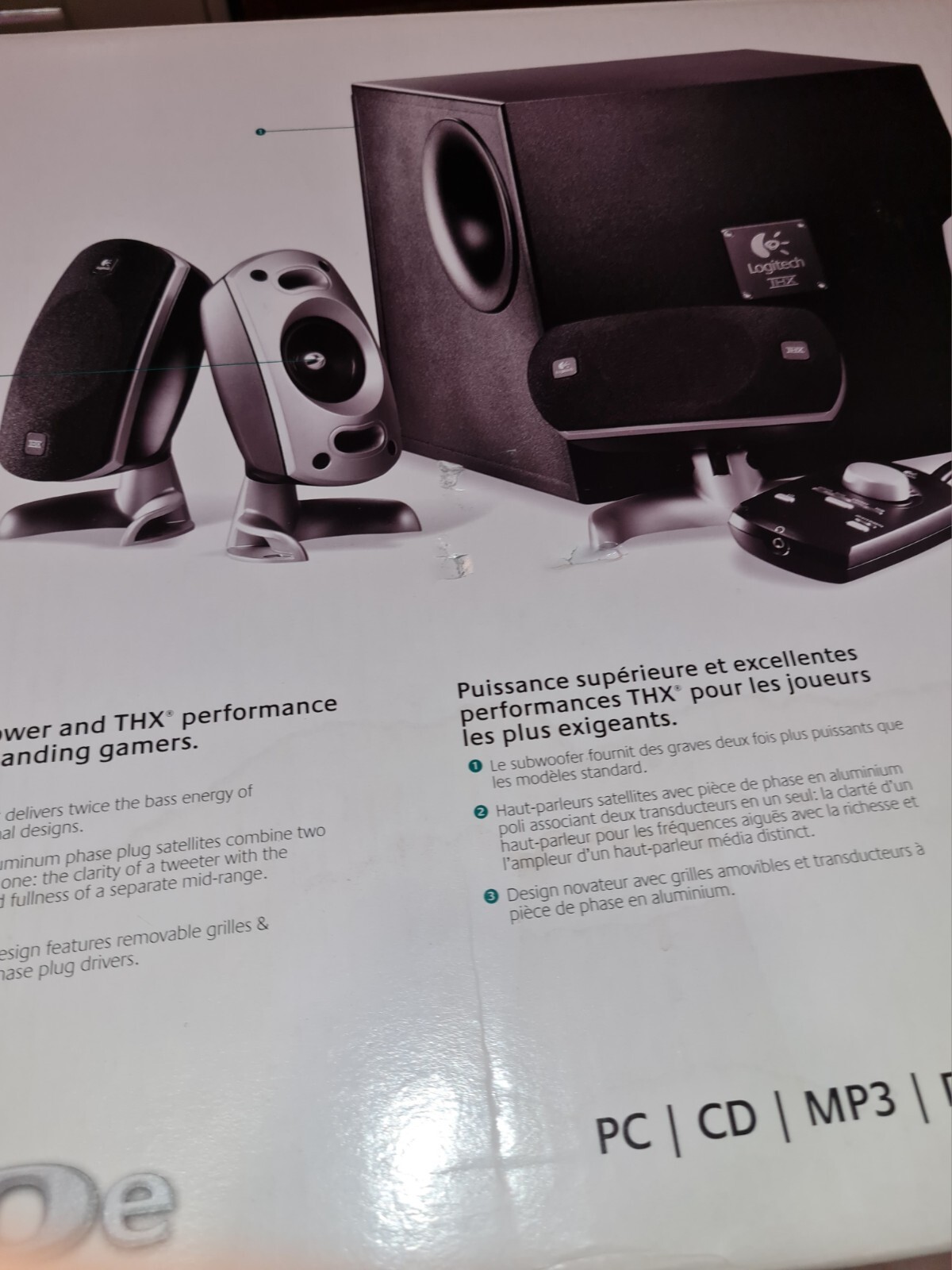 Logitech Z-5300e 5.1 THX Surround Computer Speakers Subwoofer COMPLETE ...