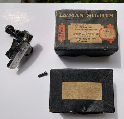 VTG LYMAN 48C SS RECEIVER FOR NEWTON & SPRG’FLD MDL 1903/1906, OB, ORIG ...