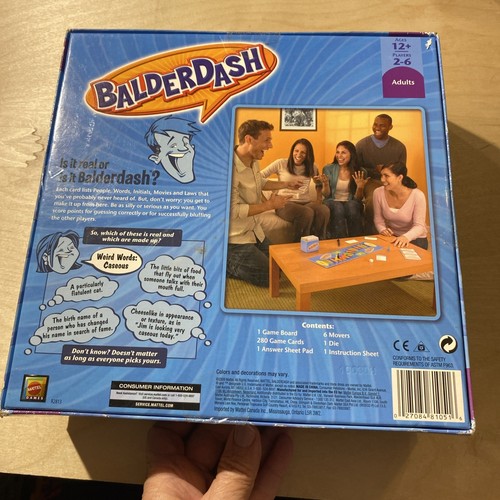 Balderdash Board Game the Hilarious Bluffing Game 2009 Mattel (LQ) | eBay