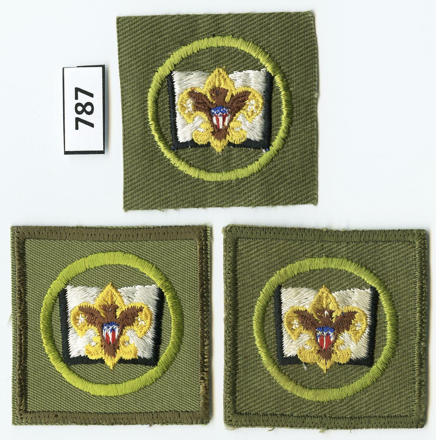 DEALER DAVE Boy Scout 1946, 1955, 1965 SCRIBE POSITION PATCHES, MINT ...