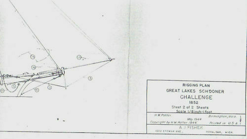 DIGITAL PLAN for GREAT LAKES SCHOONER "CHALLENGE" SAIL BOAT ...