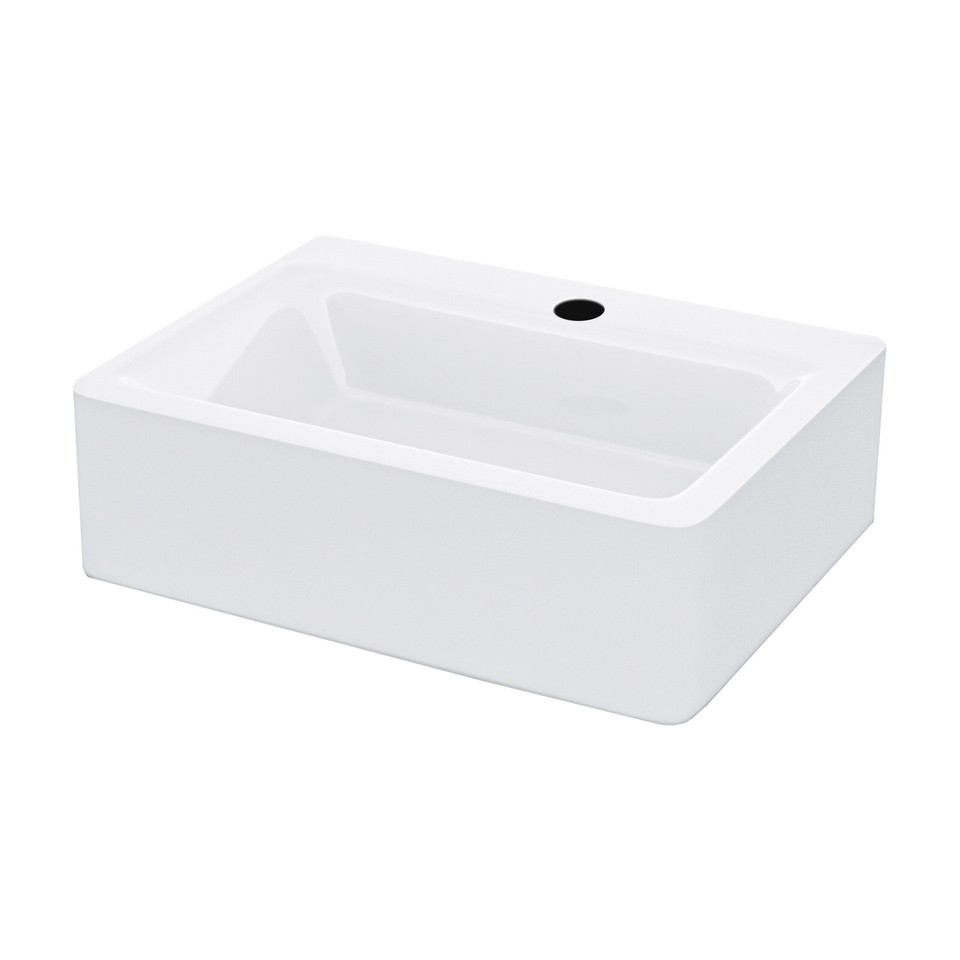 Bathroom Basin Sink Hand Wash Counter Top Wall Mounted Hung Ceramic ...