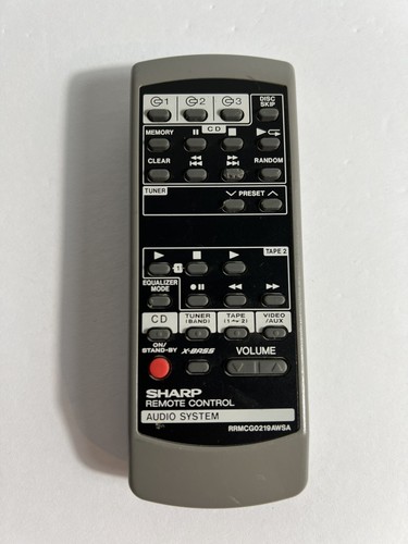 Sharp Remote Control For Stereo System Authentic RRMCG0219AWSA | eBay