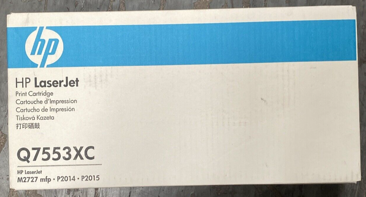 New Genuine HP 53X Q7553XC High Yield Black Toner LJ M2727 mfp P2014 ...