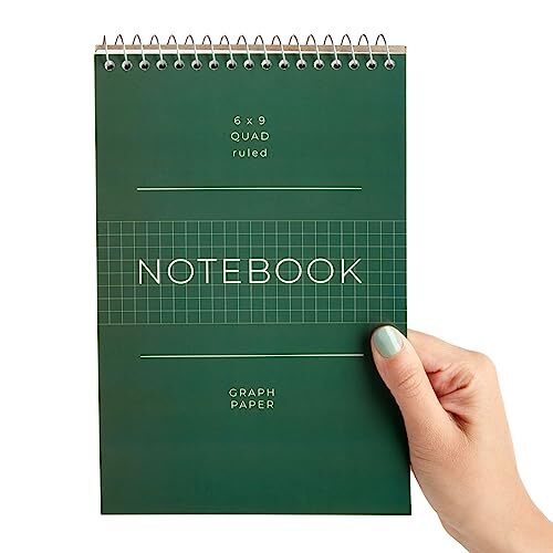 6 Pack Spiral Bound Graph Notebook Grid Paper Journal for School Office ...