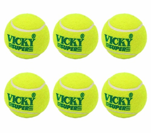 Vicky Cricket Tennis Ball Super Heavy Yellow Pack de 6 US | eBay