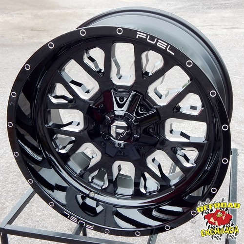 One (1) 20x10 6x5.5 6x135 Black Fuel Stroke Wheel Rim Ram 1500 F150 ...