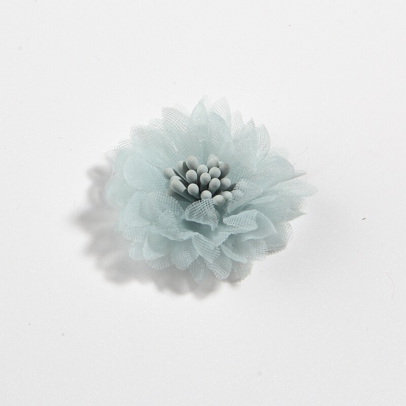 50PCS 1.5" Mini Fabric Flower For Hair Accessories Wedding Bouquet ...