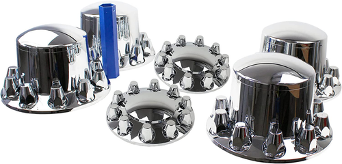 ABS Chrome Plastic Front and Rear Axle Cover Full Kits with 33Mm Thread ...