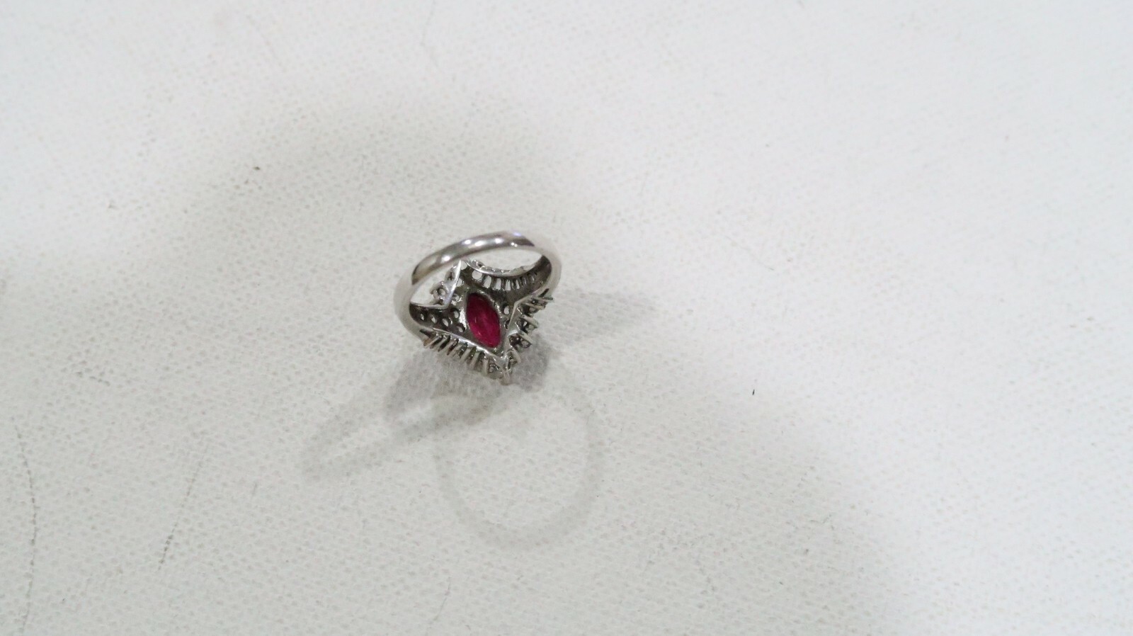 Sterling silver simulated ruby ring with Czs size 7 NWOT JCPenney | eBay