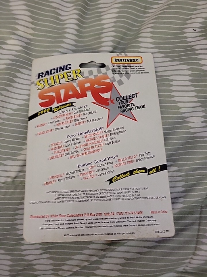 Matchbox Superstars Lake Speed #83 Purex Racing 1/64 scale car 1993 B1 ...