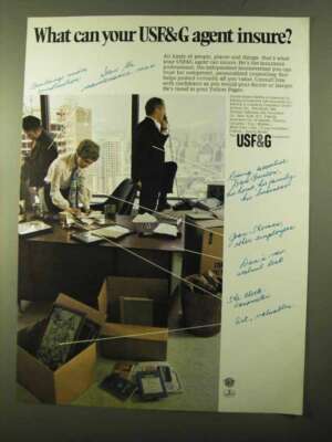 1970 USF&G Insurance Ad - Can Your Agent Insure? | eBay