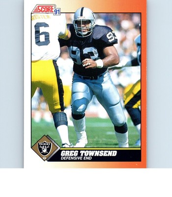 Greg Townsend 361 Raiders 1991 Score NFL Football Trading Card | eBay