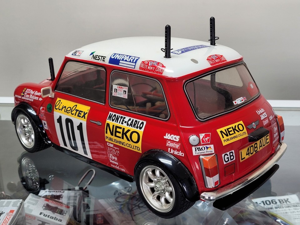 Tamiya 1/10 R/C Rover Mini Cooper Racing FF M-01 Chassis Futaba ESC ...