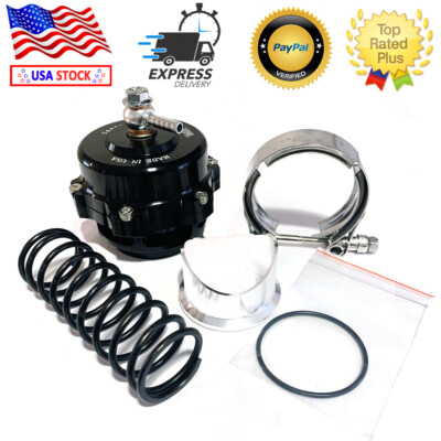 BV50 Black 50mm Blow Off Valve (BOV) 6PSI/18PSI Springs Fits Tial V ...