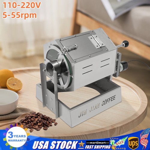 Electric Portable Coffee Bean Roaster Machine Grain Dry 220V Commercial ...