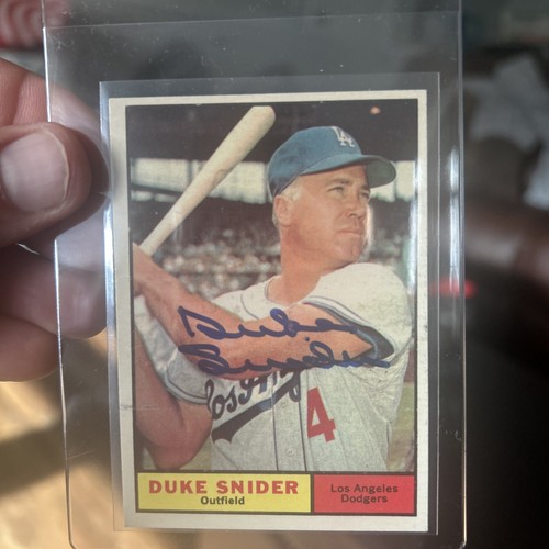 1961 Topps Duke Snider #443 Signed Auto Autograph Card | eBay
