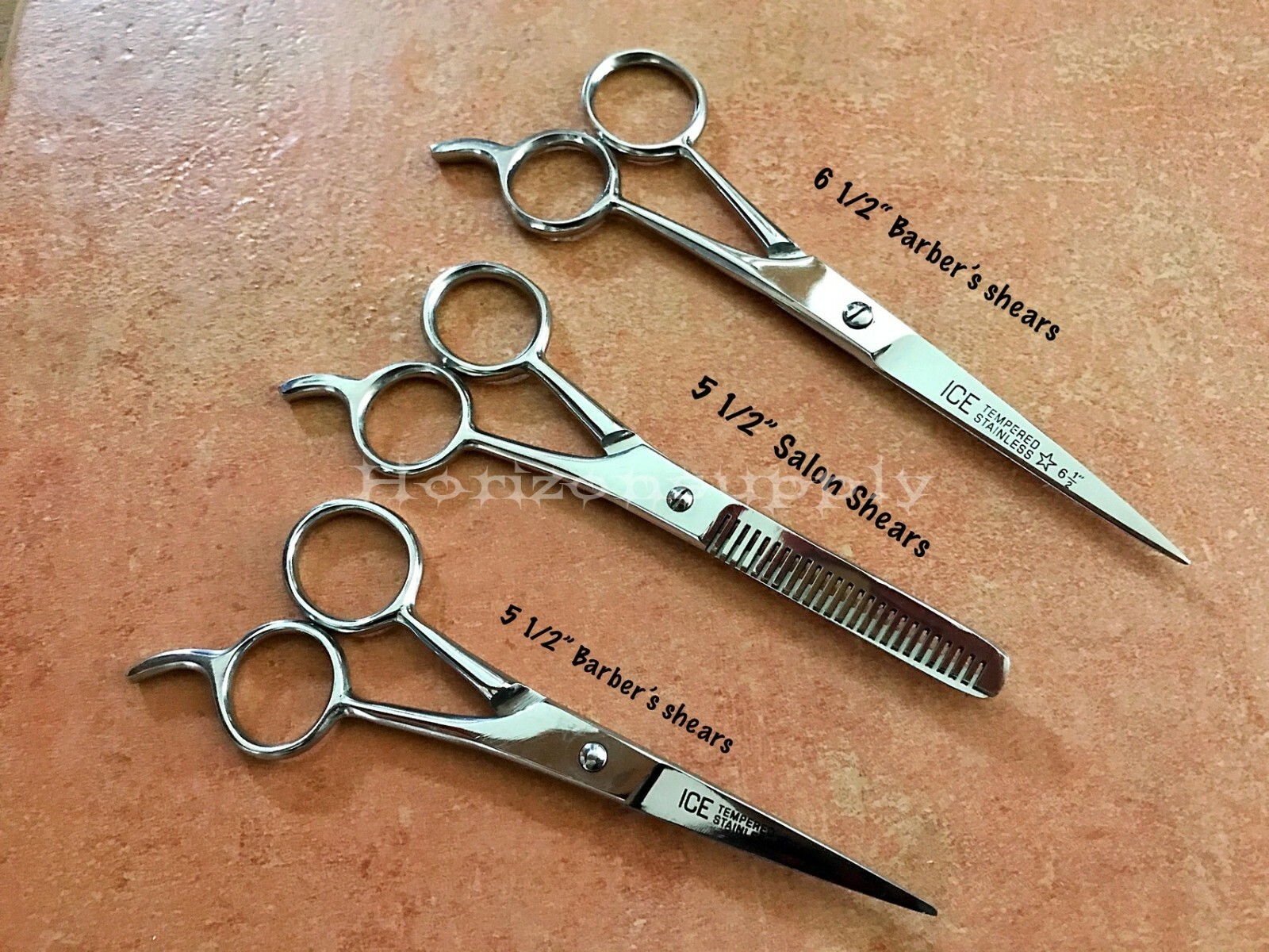 New 3pc Barber Hair Cutting Scissors Thinning Shear ICE TEMPERED SET | eBay