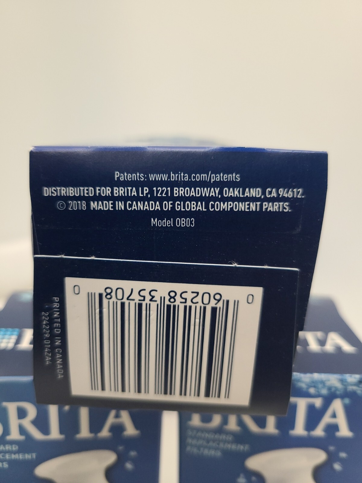 Brita Ob03 / 35708 Pitcher Replacement Filters 1 Filter UPC ...