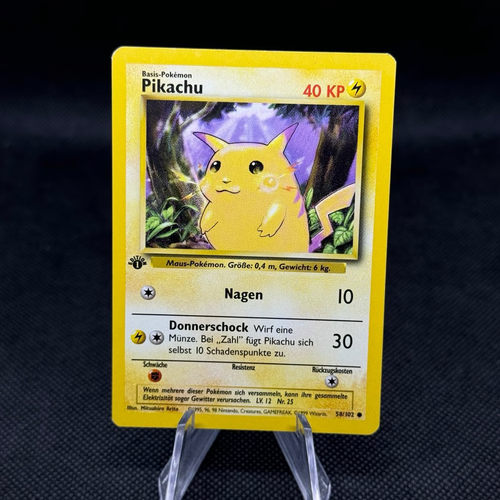 1999 Pokemon Base Set Pikachu 1st Edition German 58/102 Rare | eBay
